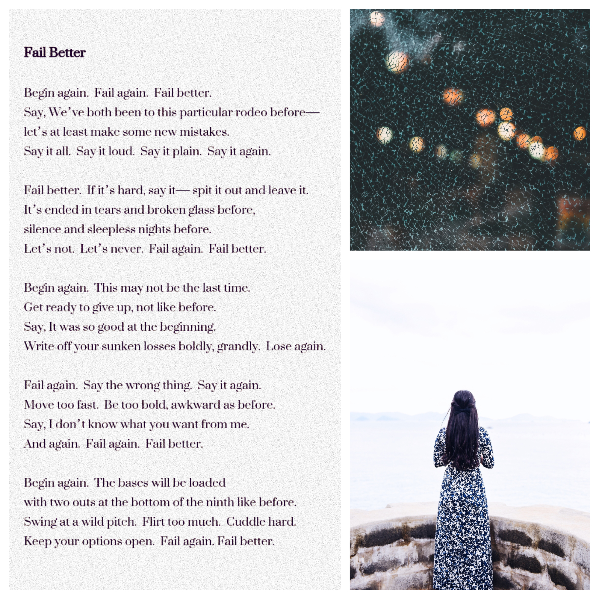 Poem: Fail Better – Abigail Myers